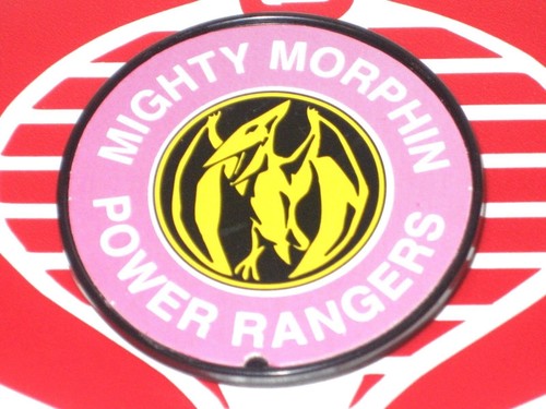 Power Rangers Accessory Sticker Medalion w Clip Pink Ranger Bandai ...