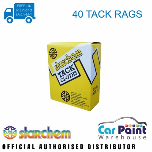 Starchem Tack Cloths Rags Pack Of 40 Sticky Tak Paint Prep Bodyshop ...