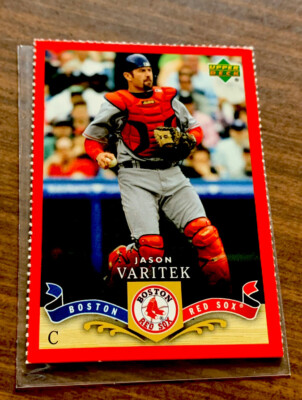 Jason Varitek 2007 Upper Deck PROMO SP Card # 17, Boston Globe, Boston ...