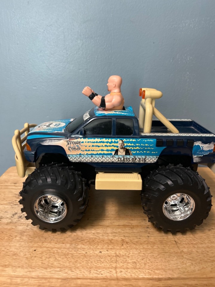 wwf stone cold steve austin toy monster truck blue | eBay