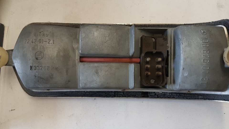 Mercedes Left Tail Light assembly 280S, 280SE FLAWED LENS Part # 108 ...