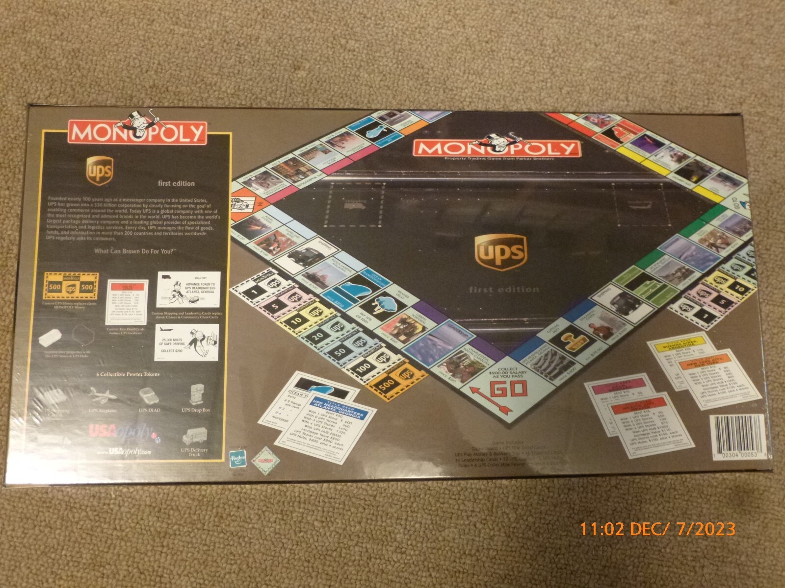 Hasbro Monopoly United Parcel Service UPS First Edition NEW SEALED ...