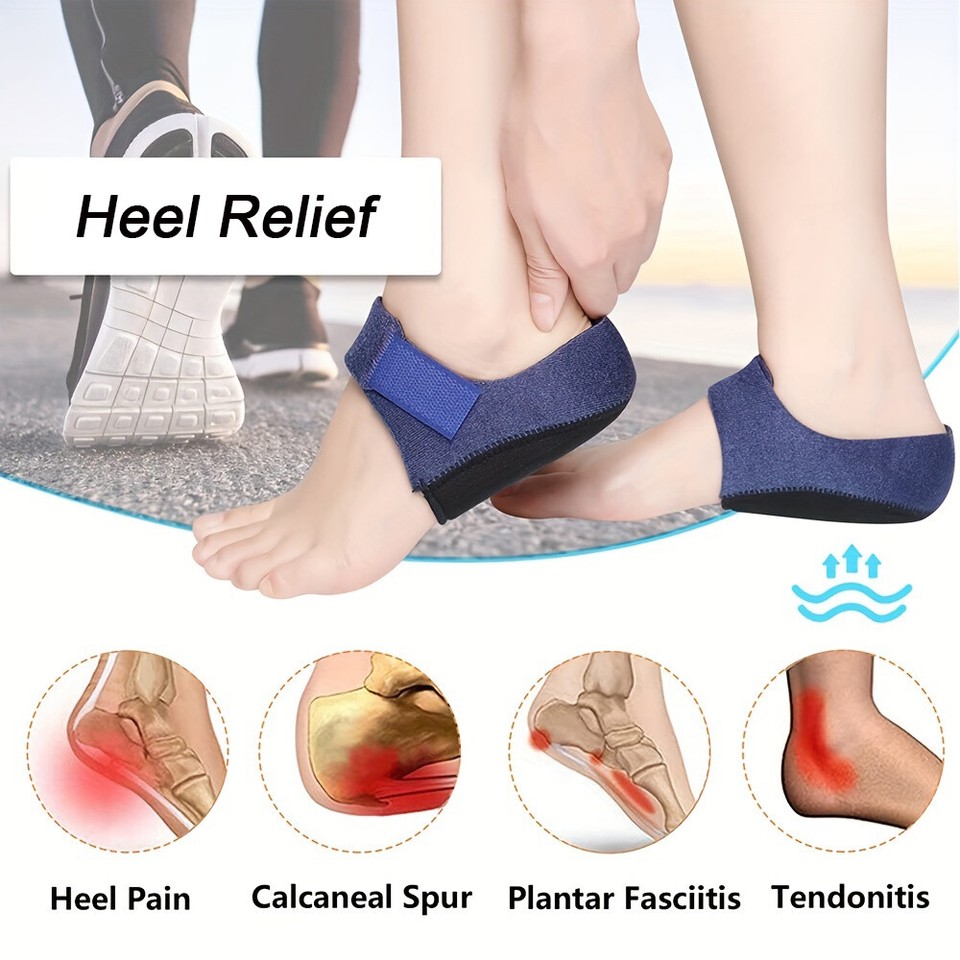 Heel Cups Heel Support Spur Protector Pad Foot Pain Relief Cushion for ...