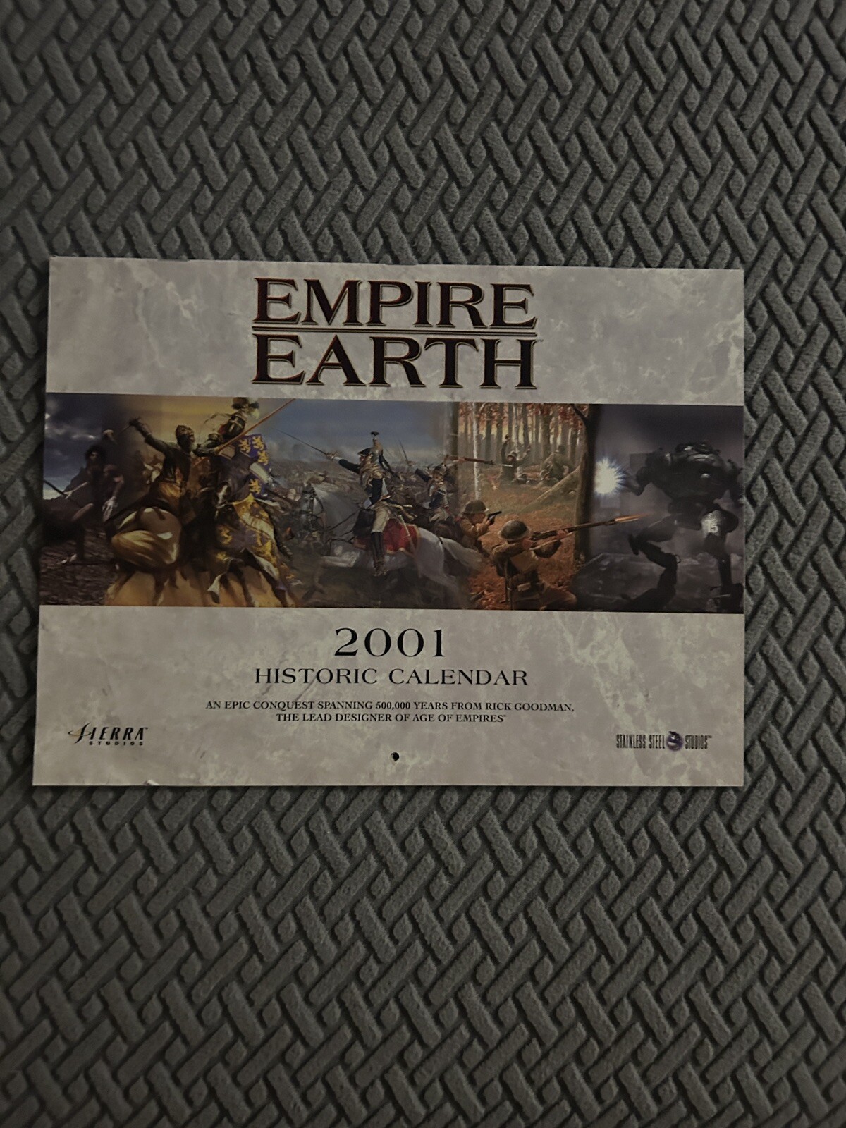 Empire Earth 2001 Historic Calendar Sierra PC Game Age Of Empires ...