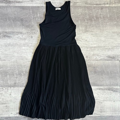 All Row Sleeveless Black Midi Dress Womens S Jersey Stretch Tank ...