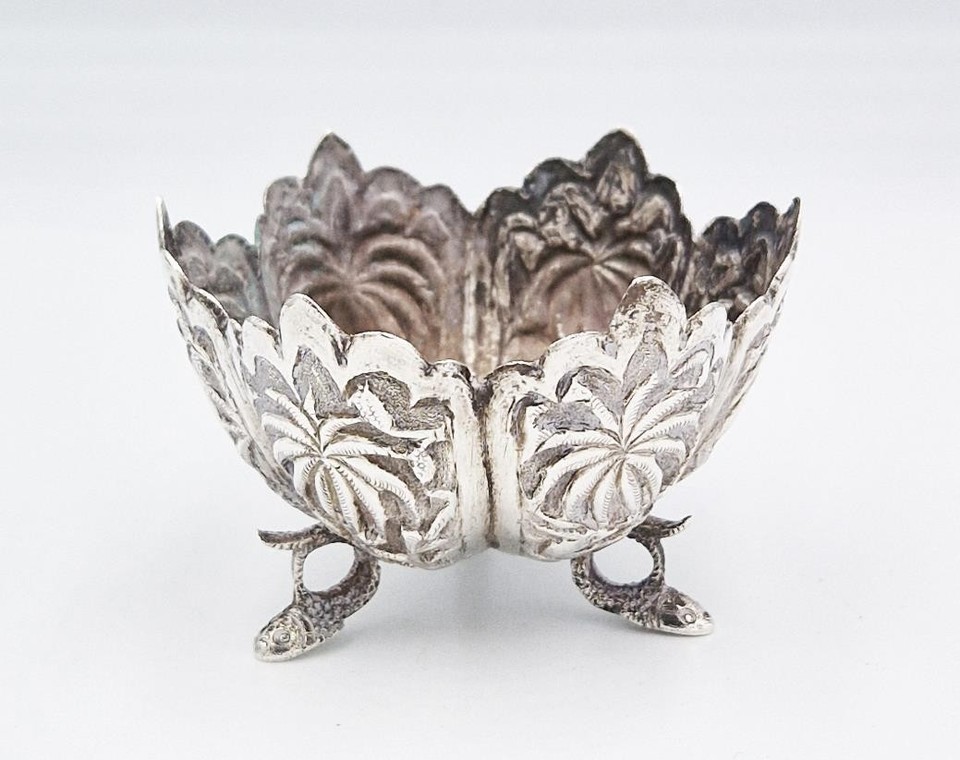INDIAN COLONIAL SOLID SILVER SALT CELLAR c1900 | eBay