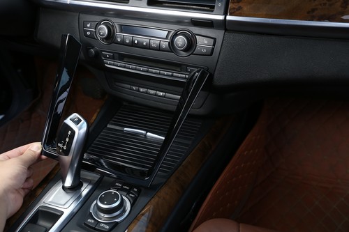 Glossy Black Front Water Cup Holder Frame Trim Cover For BMW X5 E70 ...