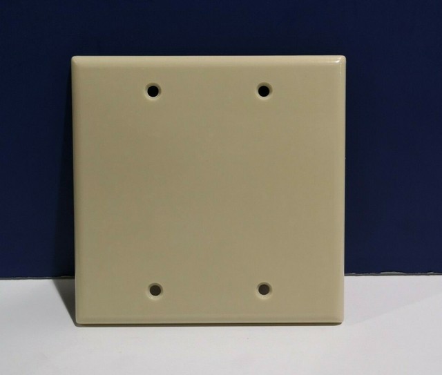 5-PK Leviton IVORY Double Gang Junction Blank Box Wall Plate Cover NEW ...