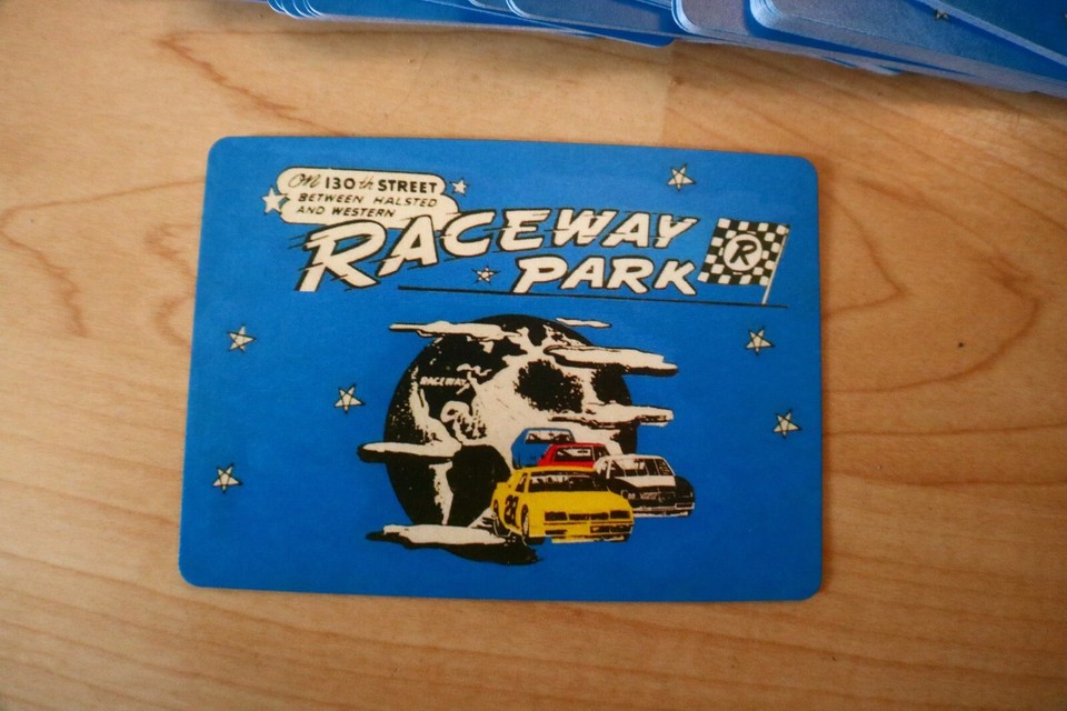 vintage raceway park blue island illinois playing cards stock car ...