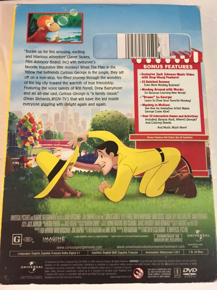 Curious George DVD Ships Free Same Day With Tracking | eBay