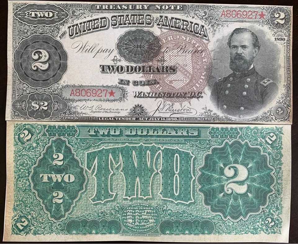 Reproduction Full Set 1890 US Treasury Notes $1-$1000 Read Full ...