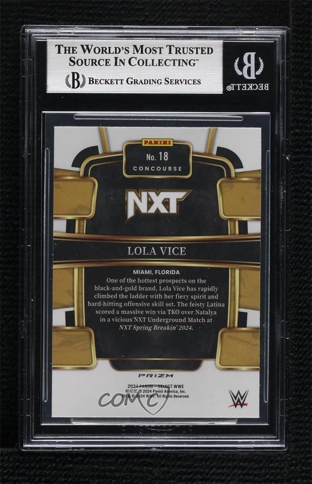 2024 Panini Select WWE Concourse Tri-Color Prizm Lola Vice #18 BGS 9 MINT | eBay