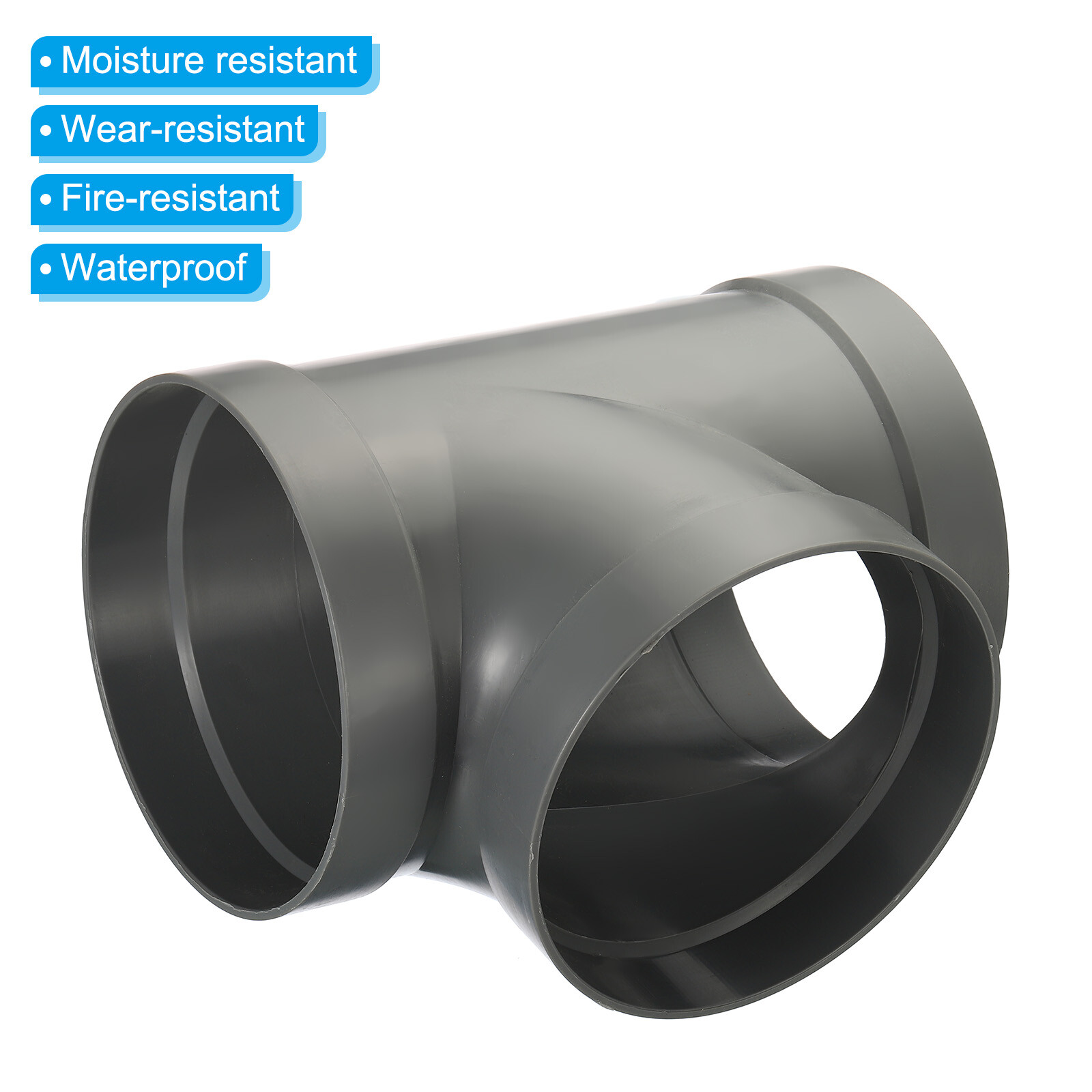 6 Inch 3 Way Duct Splitter T Shape Duct Connector 3 Way Hose Adapter ...