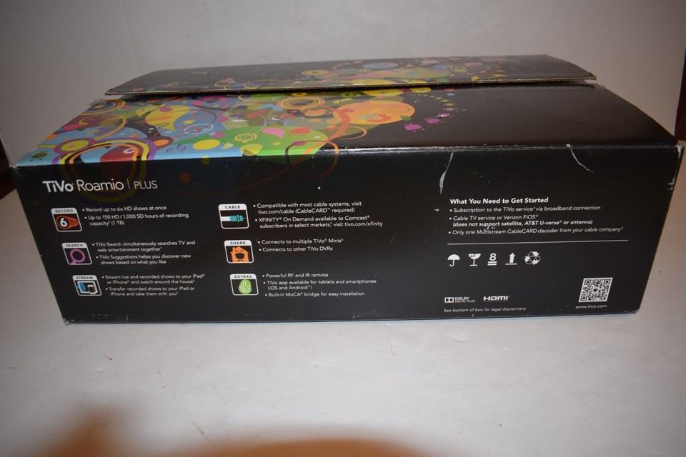 TiVO Roamio Plus DVR model TCD848000 - ORIGINAL BOX & REMOTE (RTG26) | eBay