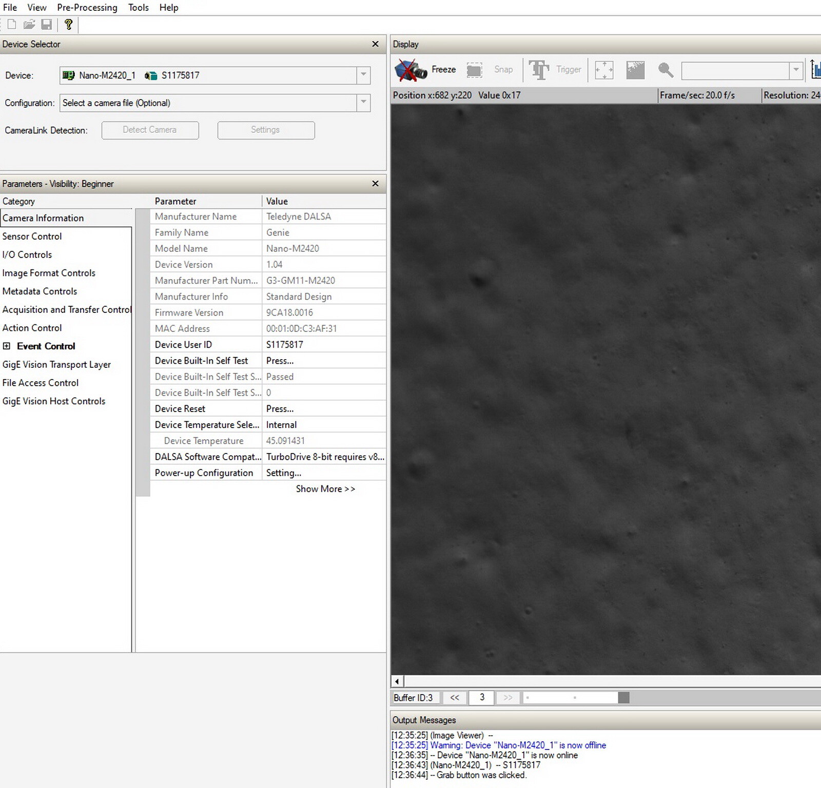 Teledyne Dalsa G3-GM11-M2420 Genie Nano With 75mm Lens | eBay