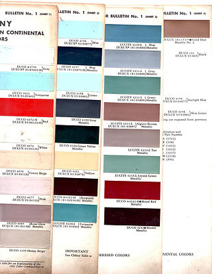 1961 FORD FAIRLANE RANCHERO FALCON THUNDERBIRD LINCOLN TRUCKS 61 PAINT ...