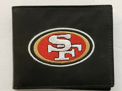 NFL San Francisco 49ers Bill Fold Leather Wallet, New (Embroidered Logo ...