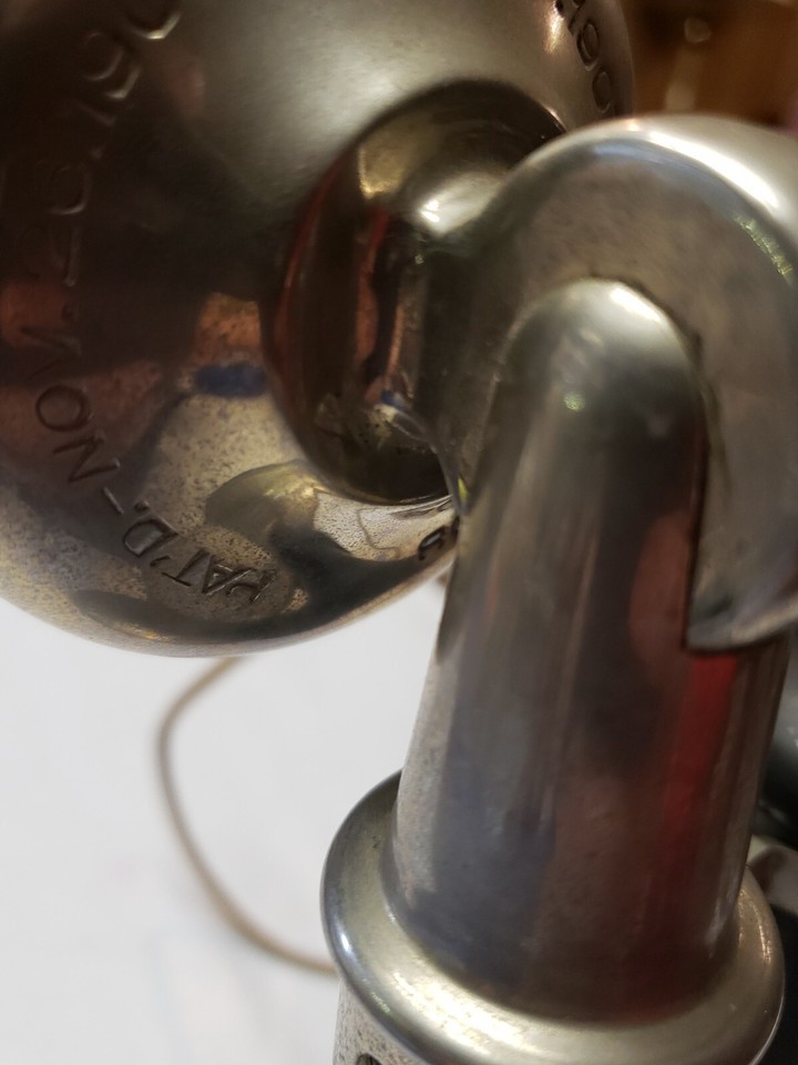 Antique 1908 Kellogg Nickel Candlestick Phone Telephone with Receiver ...