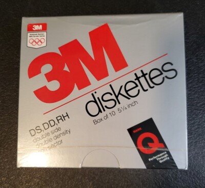 3M 5.25 Inch DS HD RH Double Side Floppy Diskettes 10 Pack SEALED ...