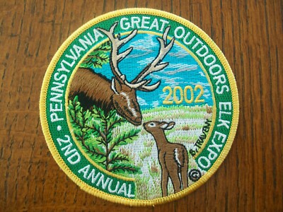 4" 2002 BULL ELK W CALF 2ND ANNUAL PATCH PENNSYLVANIA GREAT OUTDOORS ...