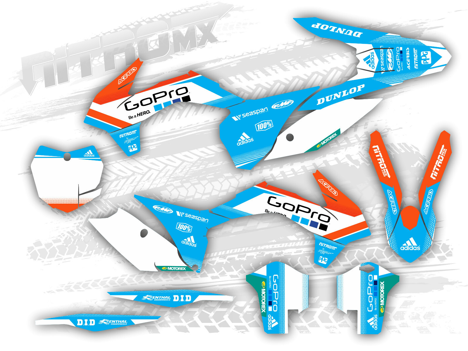 NitroMX Graphic Kit for KTM SX SXF 125 250 350 450 2013 2014 2015 SX ...