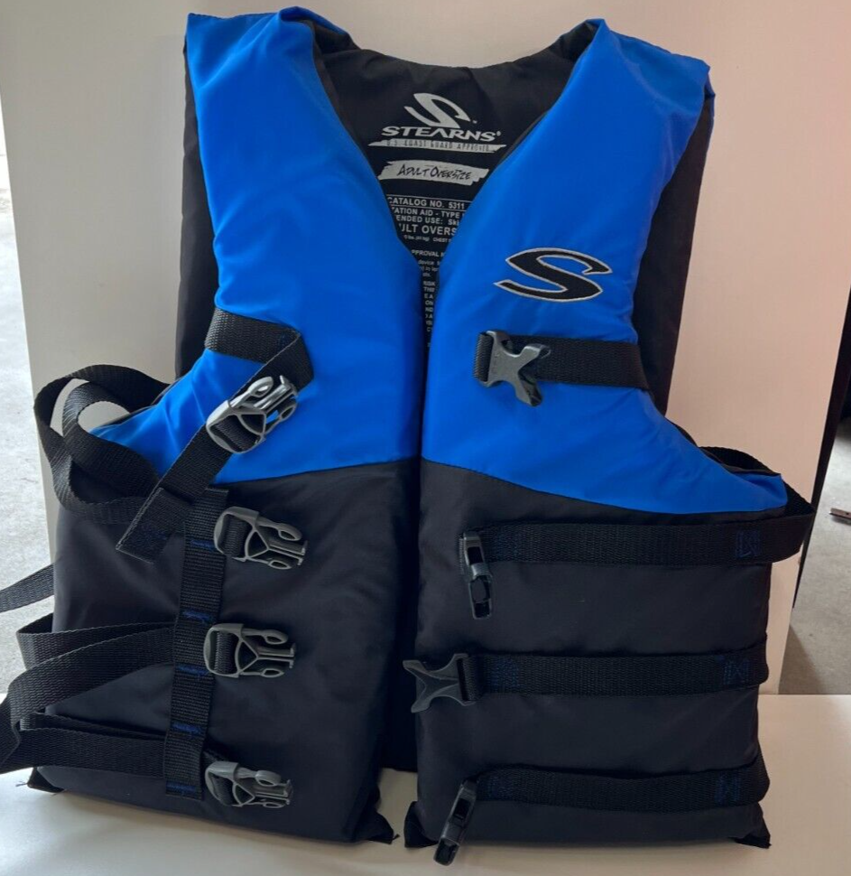 Stearns Adult Oversize 90lb + Type III PFD Ski Vest 29-65A 52-62" Chest ...