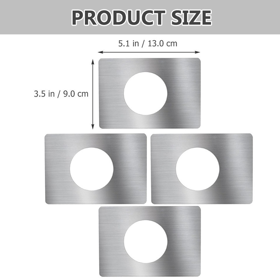 20 pcs Door Reinforcement Plates Door Striker Plates Stainless Steel ...