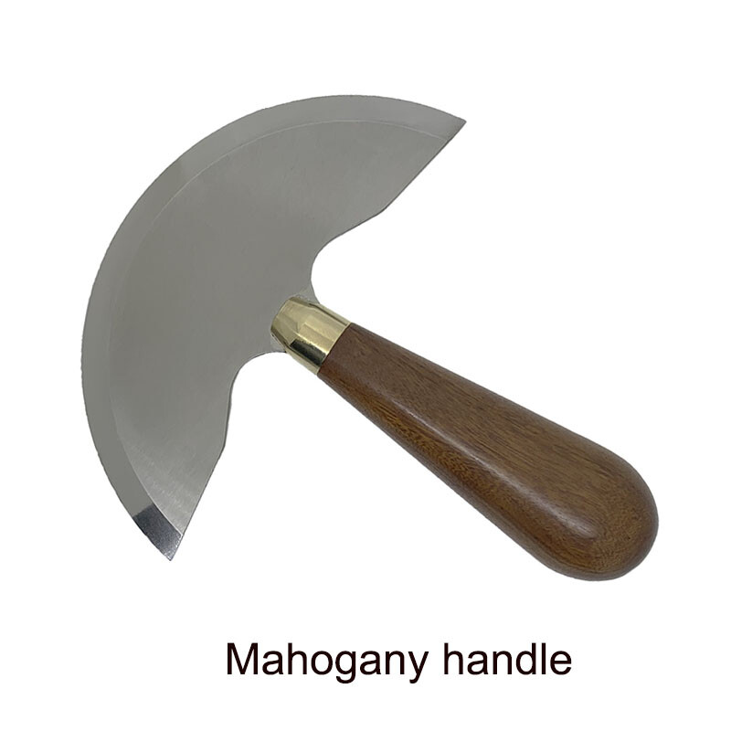 Professional half round blade leathercraft knife wood handle skiving ...