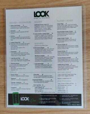LOOK THEATER, in Theater Restaurant Menu | eBay