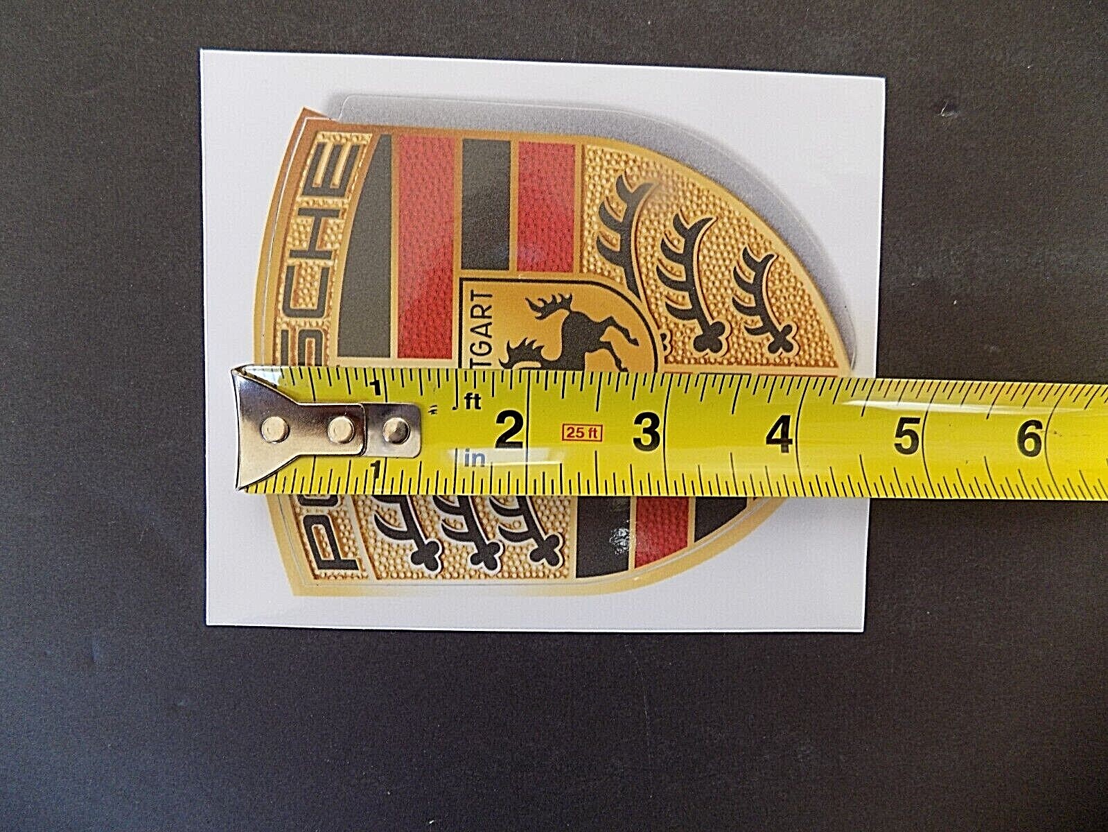 1 Porsche Crest Sticker vinyl decal new original size 4 1/2" x 3 1/2 ...
