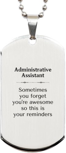 Inspirational Gifts for Administrative Assistants,Unique Silver Dog Tag ...