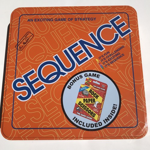 SEQUENCE Tin Board Game 2005 JAX Ltd EUC No Card Game - Missing 1 Red ...