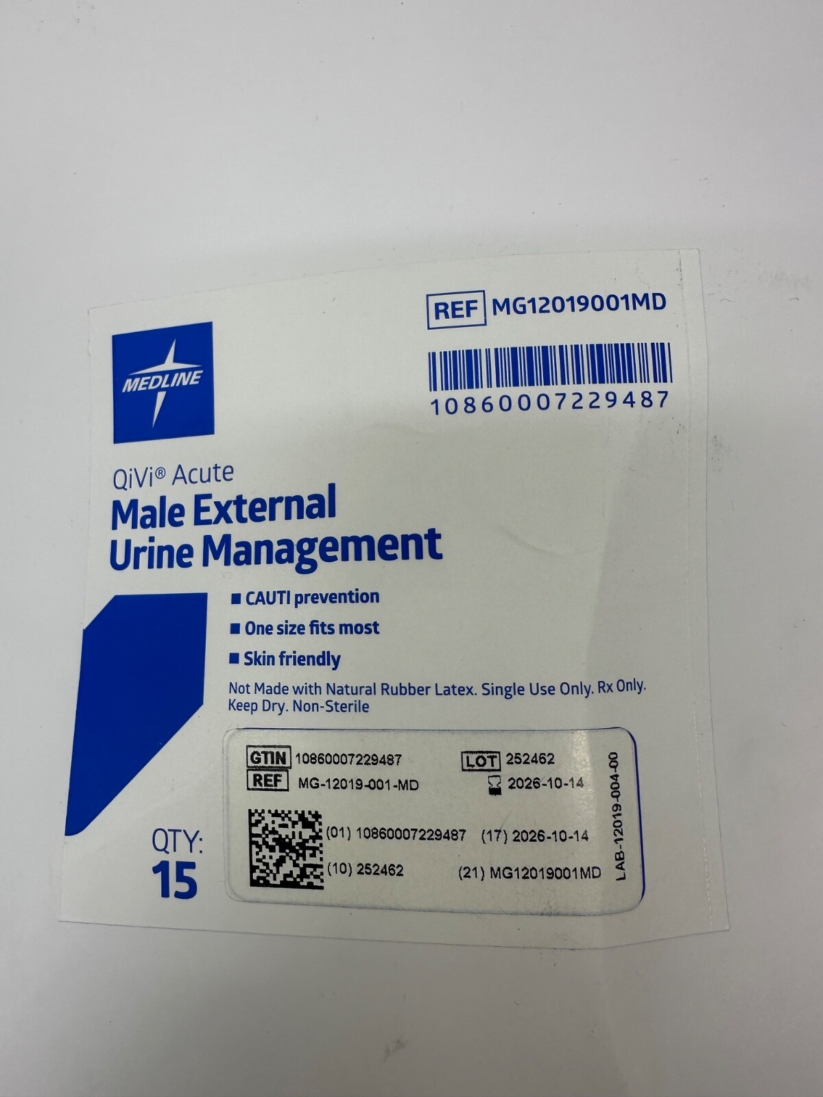 Medline QiVi Male External Urine Management Device box of 15 | eBay