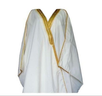 BNWT WHITE Arab Coat Cloak Robe Party Dress Sheik Bisht Long Jacket ...
