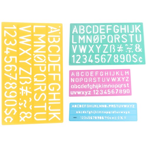 4pcs Letter & Number Stencils for Art & DIY (Random Color) | eBay