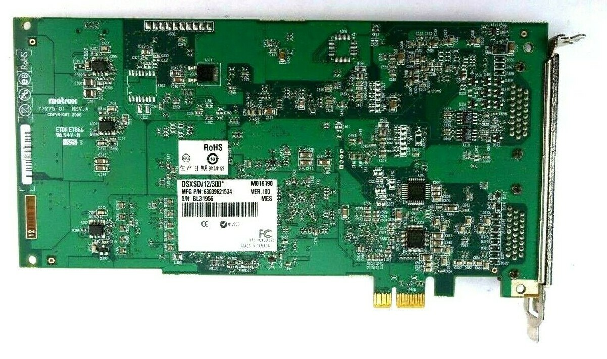 Matrox Dsxsd/12/300 PCIe X1 Video Audio Capture Card - With Cable Kit ...