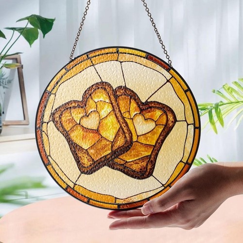 French Toast Stained Glass, Food Suncatcher, Light Catcher, Window ...
