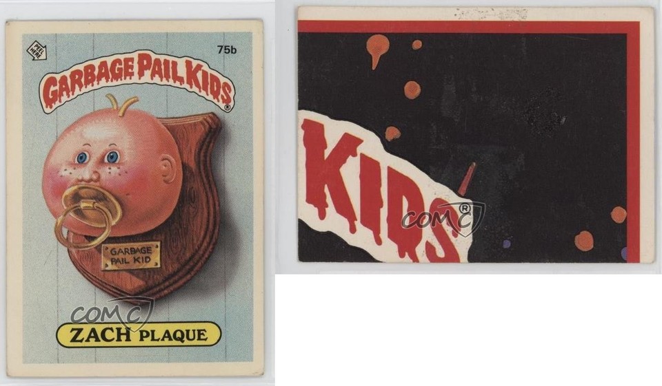 1985 Garbage Pail Kids Series 2 Glossy Zach Plaque (Jolted Joe Puzzle ...