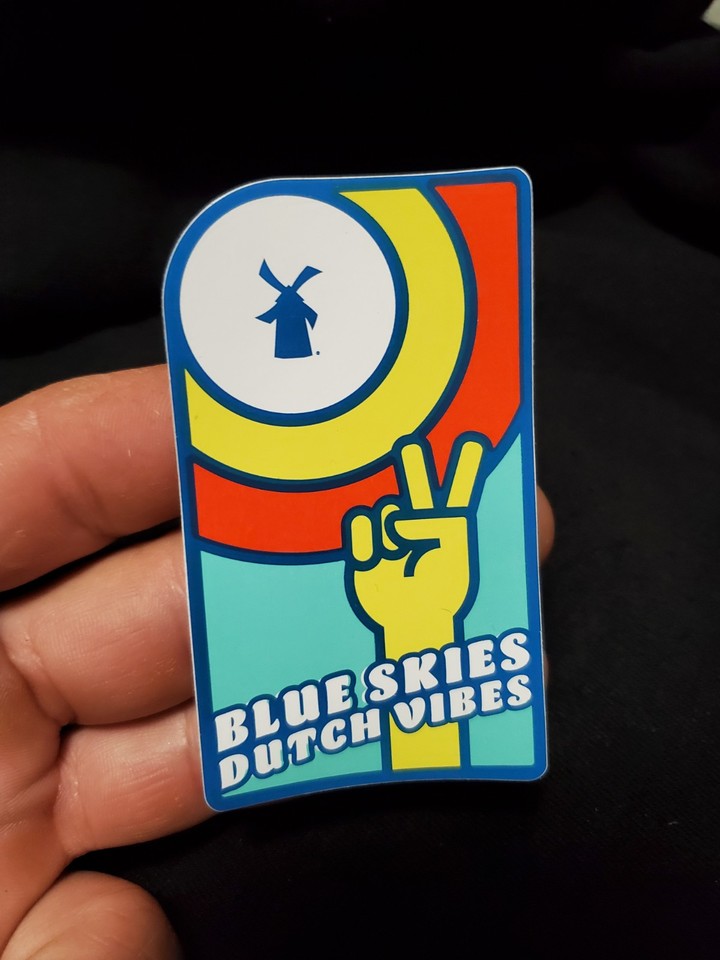 Blue Skies Dutch Vibes Peace Sign Sun Dutch Bros Coffee Sticker 2020 ...
