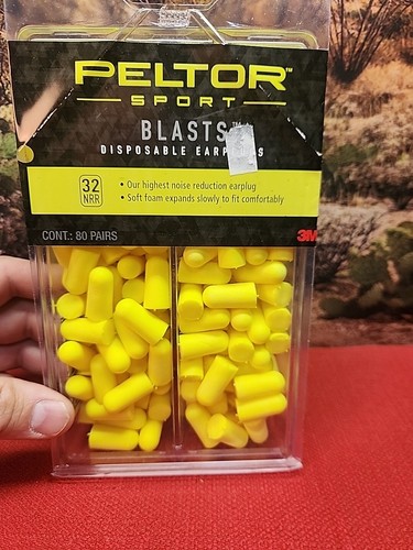 3M Sports Peltor Blasts Disposable Earplugs 32 db Neon Yellow 80/Pk ...