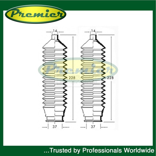 Premier Front Steering Rack Boot Set Fits Ford Ka Fiesta Escort Orion ...
