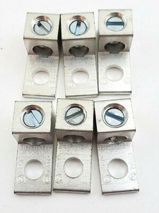 Lot Of 6 Burndy KA2U Dual Rated Aluminum Mechanical One Hole Lugs #2 ...