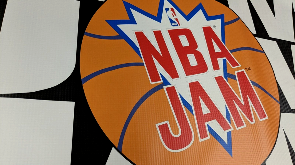 NBA JAM '93 Vintage Style Store Display Banner SNES Genesis Game Gear ...