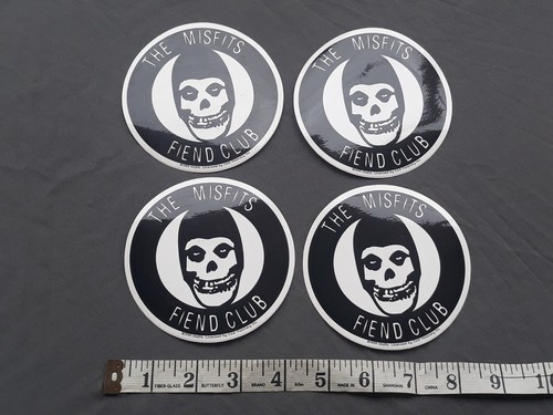 (4) Vintage THE MISFITS FIEND CLUB Sticker Lot. Rock Band Punk Skater ...