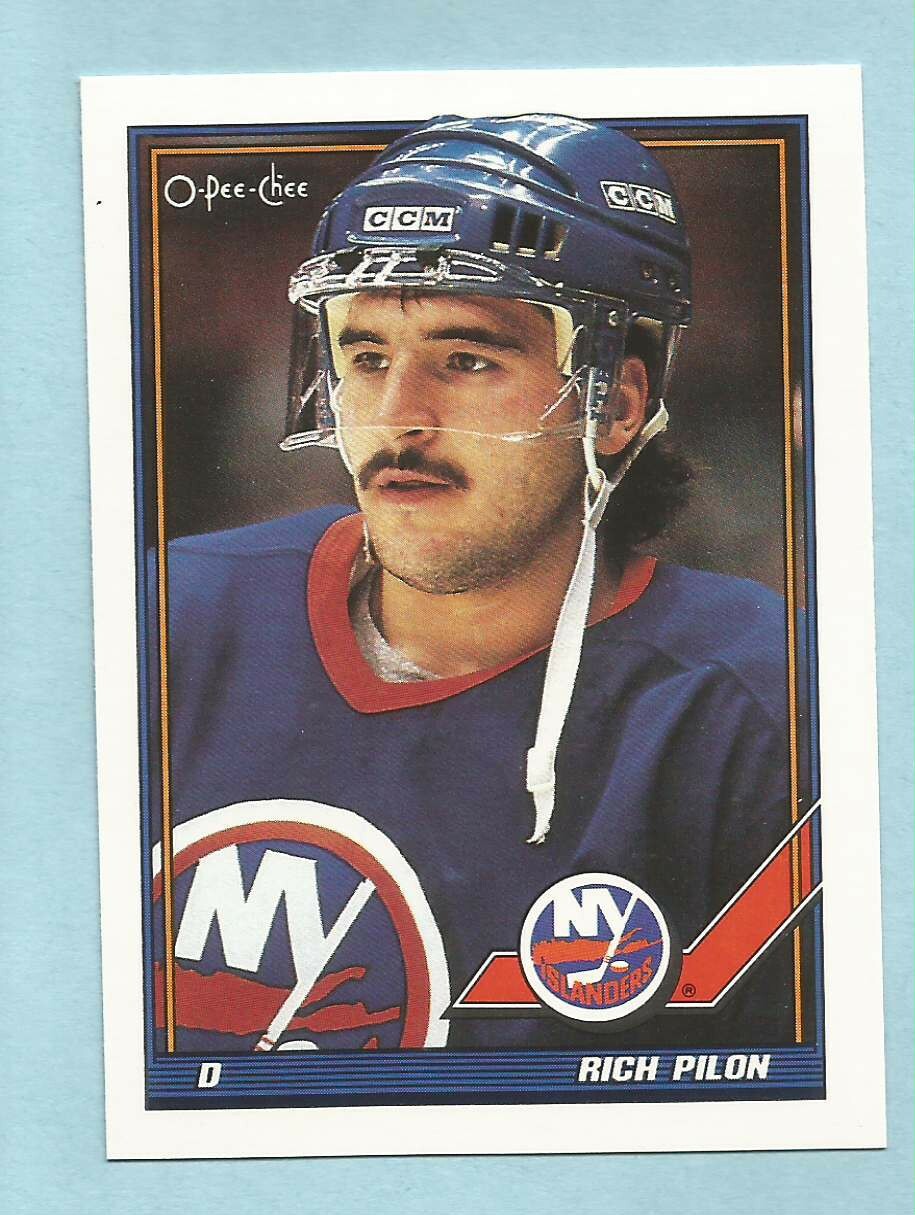 1991-92 OPC O-Pee-Chee Hockey Rich Pilon #379 New York Islanders MINT ...