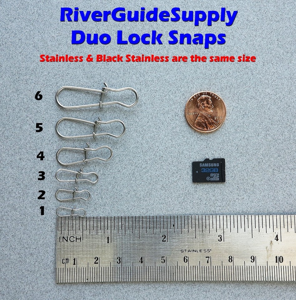 SIZE #6 Duo Lock Snaps 50 Count Pack Stainless Steel USA MADE Fishing ...