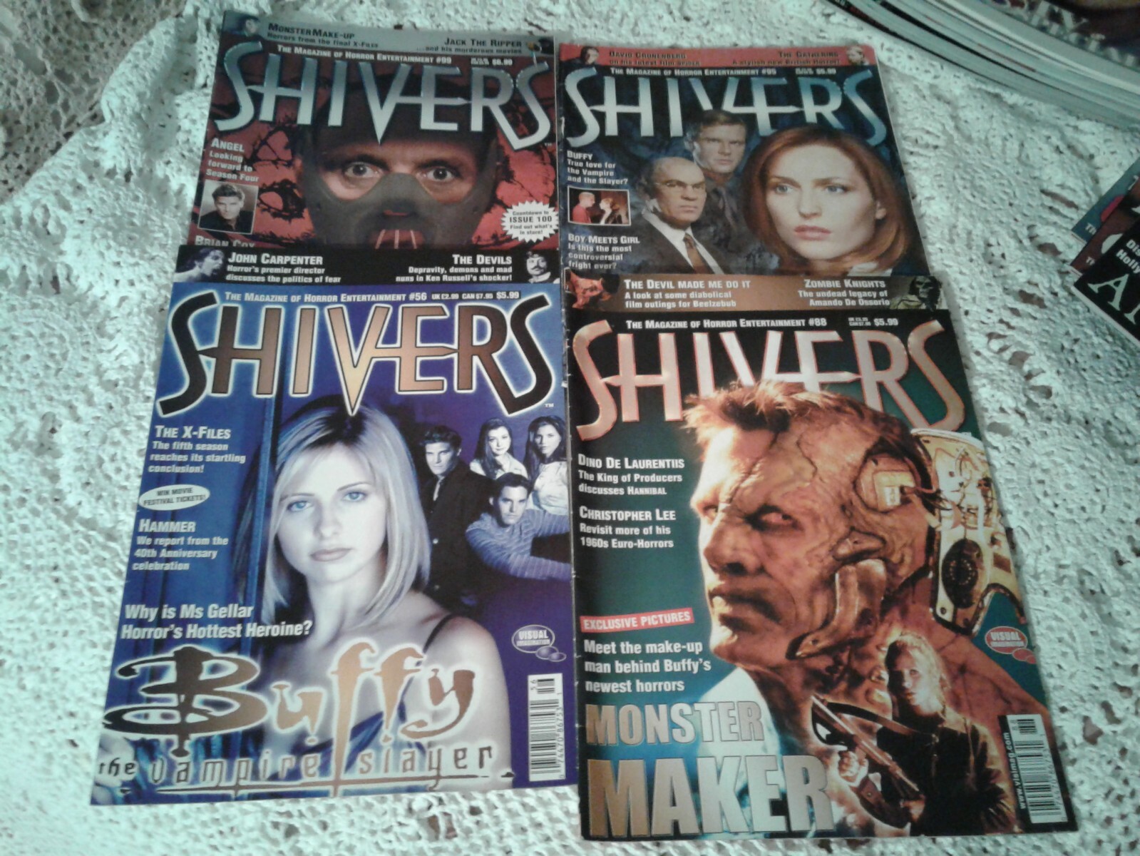 Vintage Buffy The Vampire Slayer Shivers Magazine Lot Of 4 | eBay