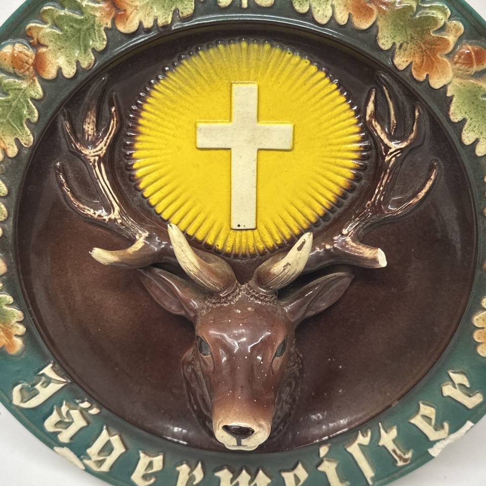 Jagermeister Stag Advertising Ceramic Wall Art Hanging Plate Sign Man ...