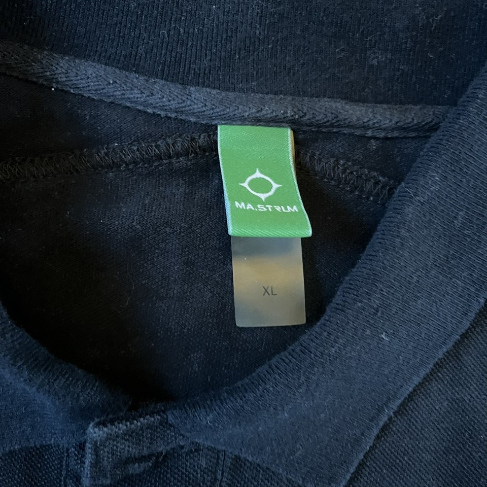 Ma Strum Long Sleeved Black Men’s Polo Shirt Size XL Football Casuals ...