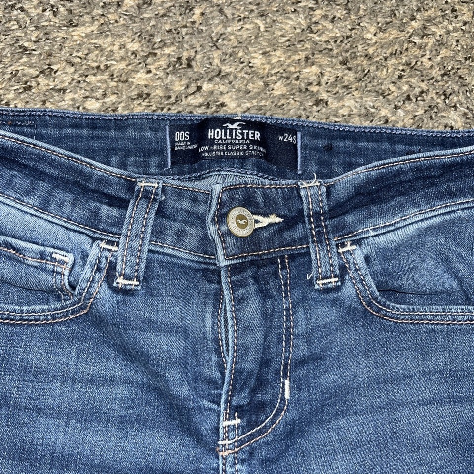Hollister Womens Low Rise Super Skinny Jeans Size 00 Juniors | eBay